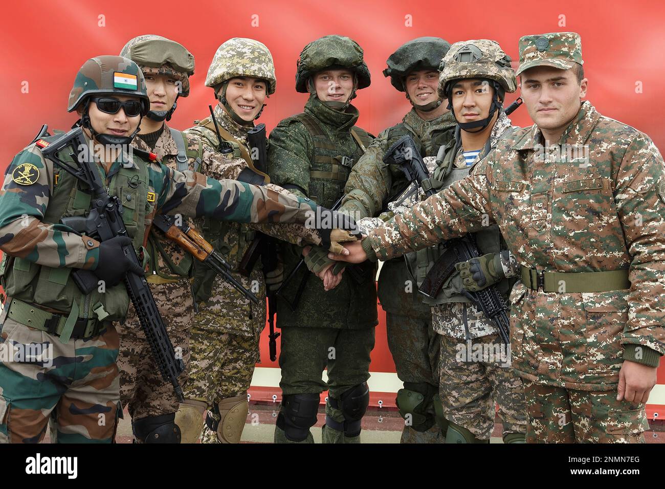 In this handout photo released by the Russian Defense Ministry Press ...