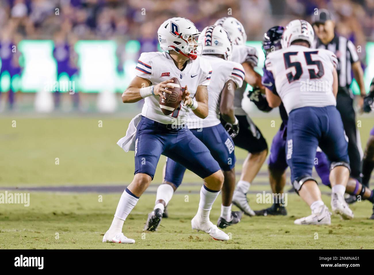 FORT WORTH, TX - SEPTEMBER 04: Duquesne Dukes quarterback Darius ...