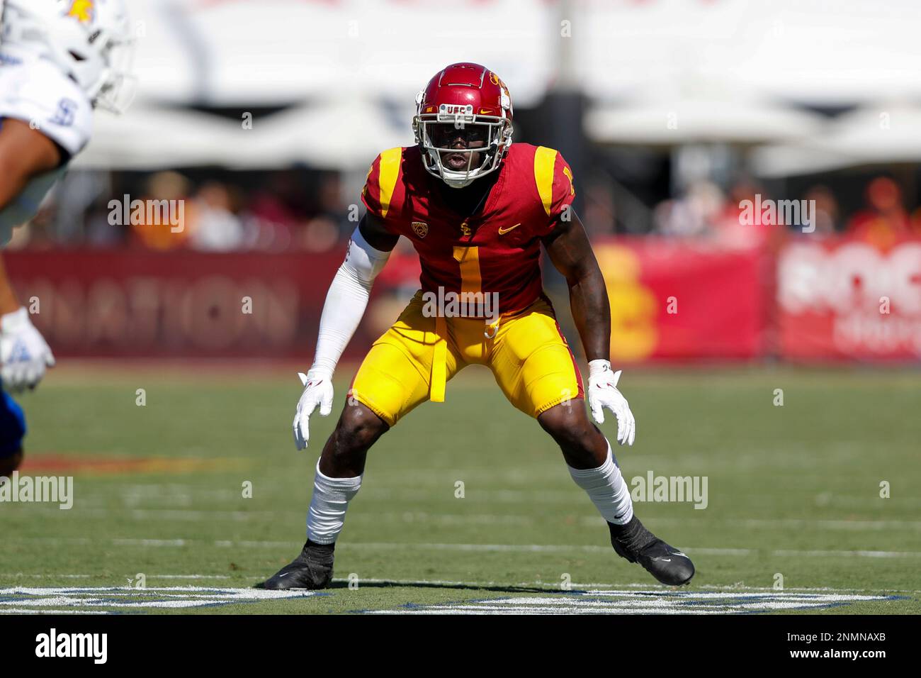 LOS ANGELES, CA - SEPTEMBER 04: USC Trojans safety Greg Johnson (1 ...