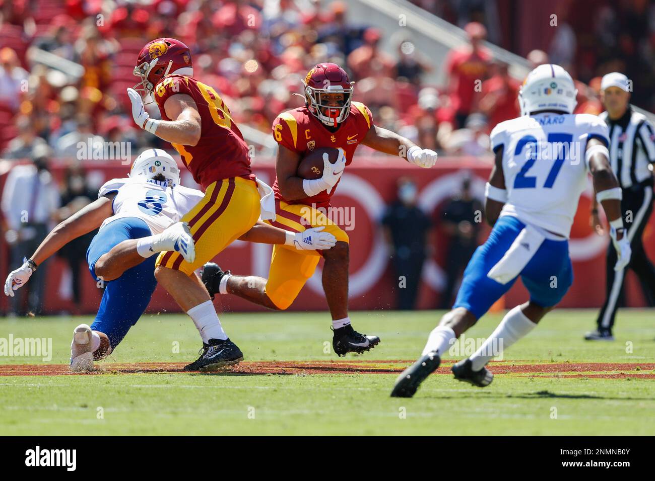 LOS ANGELES, CA - SEPTEMBER 04: USC Trojans running back Vavae Malepeai ...