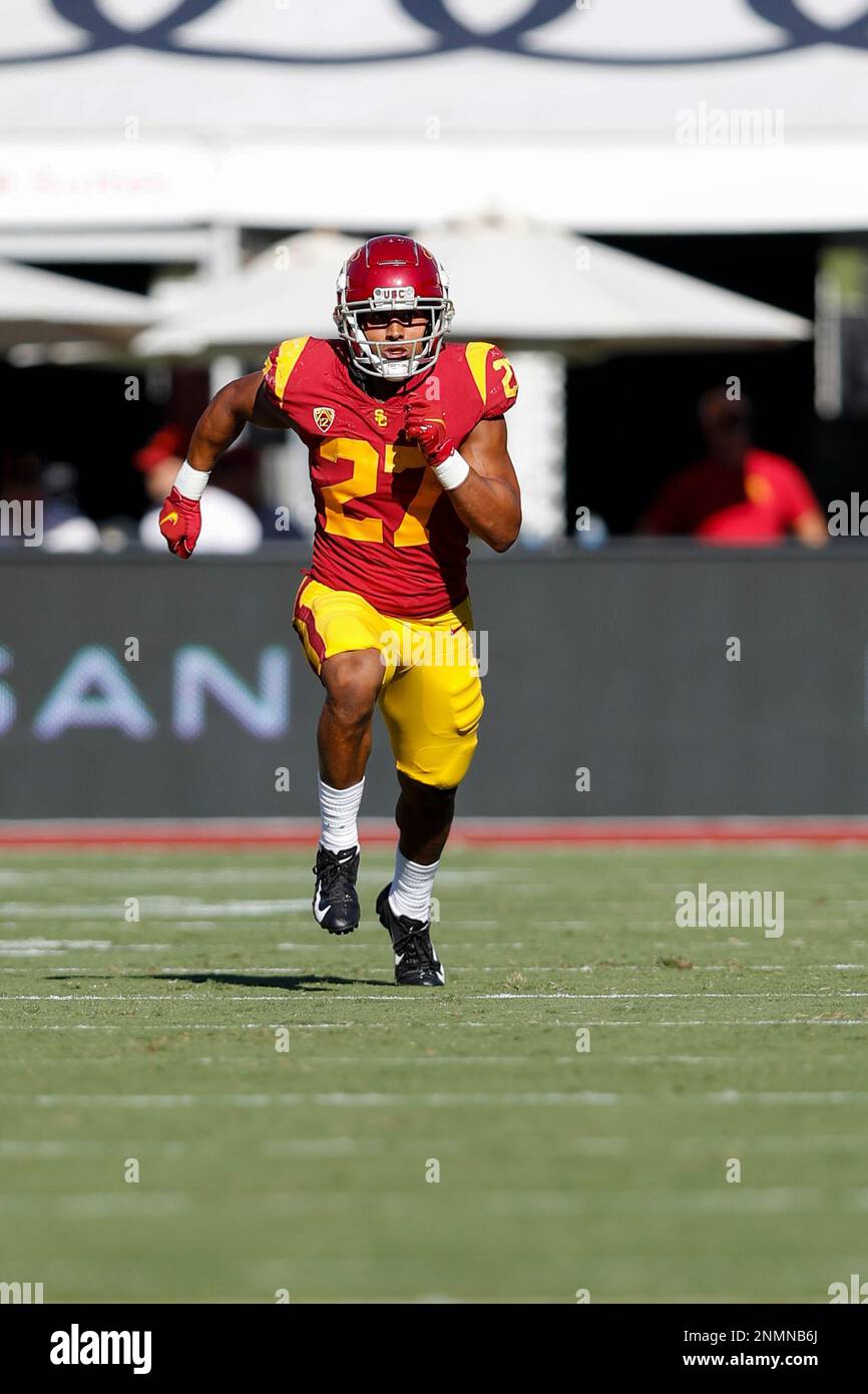LOS ANGELES, CA - SEPTEMBER 04: USC Trojans safety Calen Bullock (27 ...