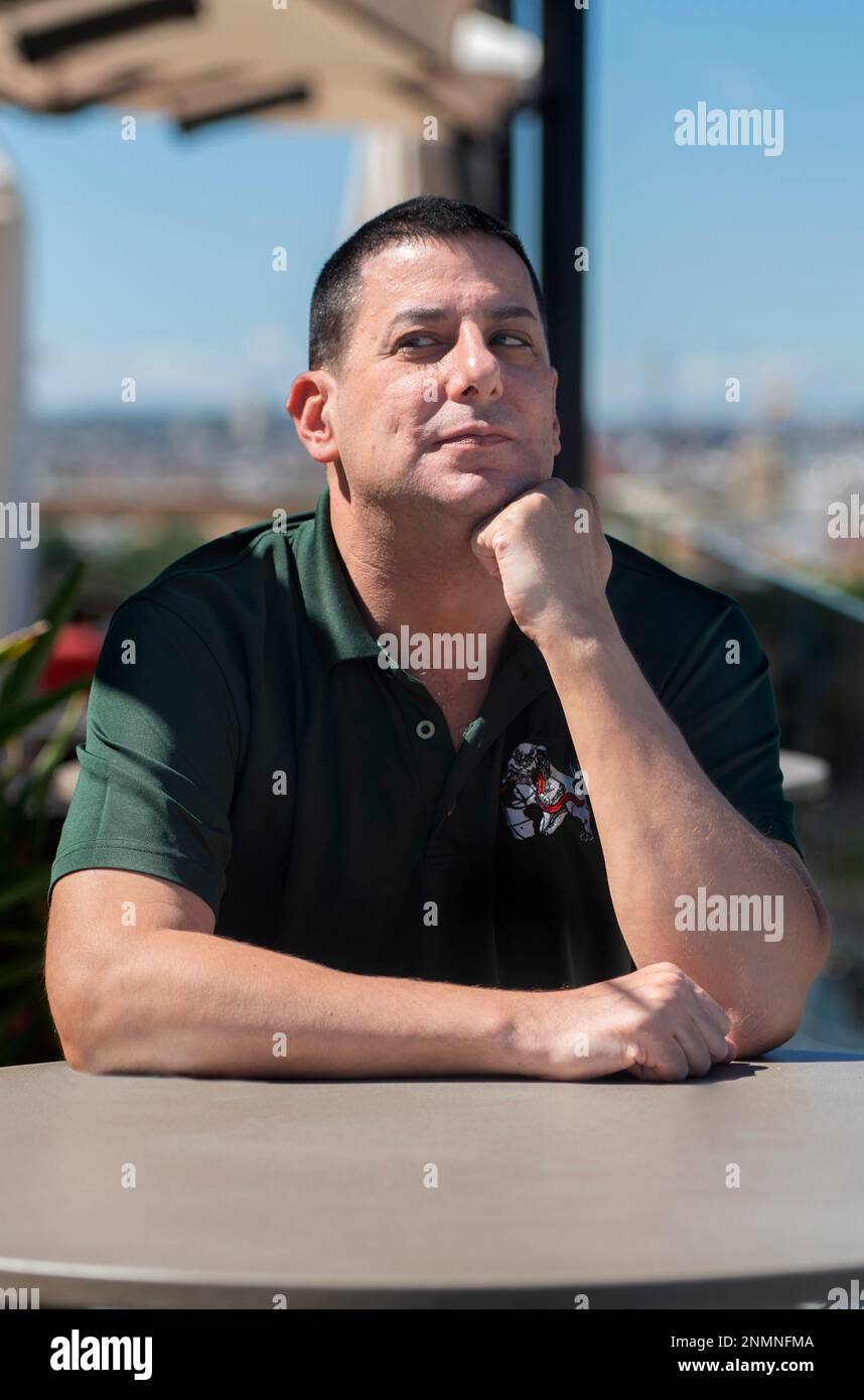 Journalist Jake Adelstein poses during the presentation of his book ...