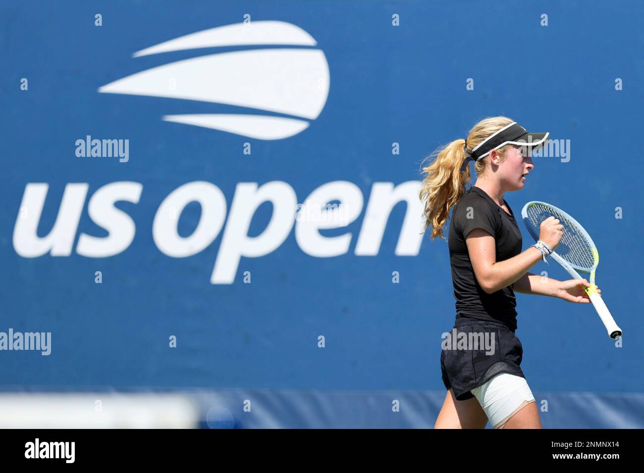 Theadora Rabman reacts during a Junior Girls' Singles match at the 2021 ...