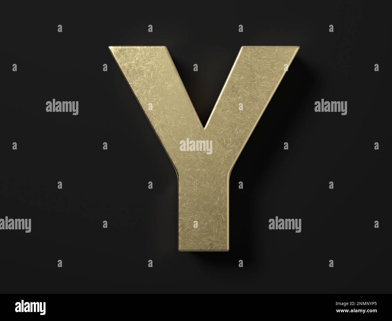 Gold letter Y on a black background. 3d illustration Stock Photo - Alamy