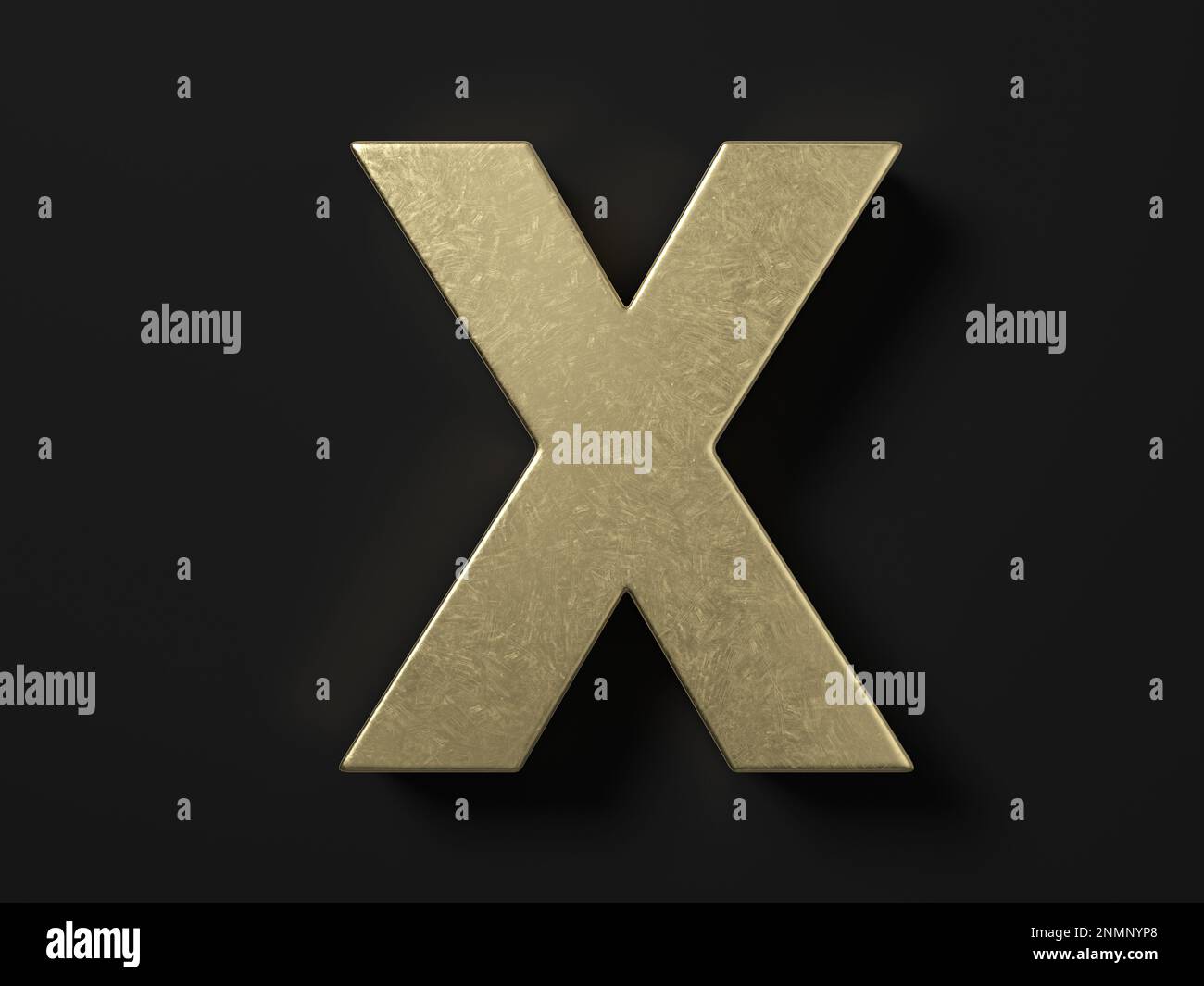 Gold letter X on a black background. 3d illustration Stock Photo - Alamy