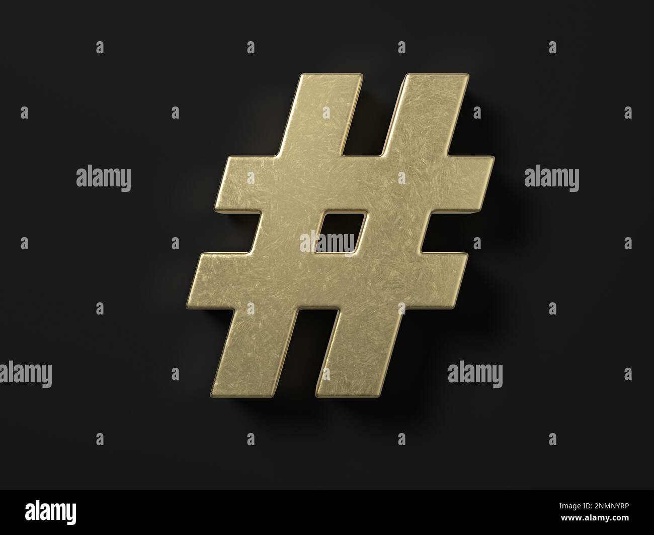 Gold number symbol on a black background. 3d illustration Stock Photo ...