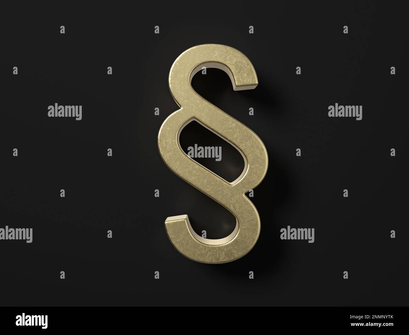 Gold section symbol on a black background. 3d illustration Stock Photo ...