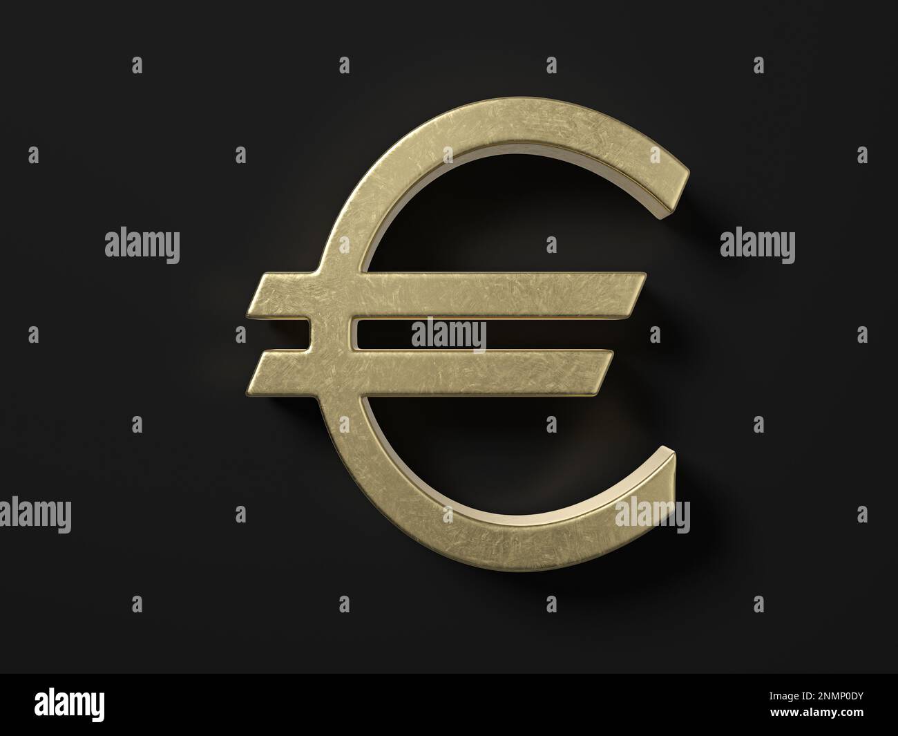 Gold euro symbol on a black background. 3d illustration Stock Photo - Alamy