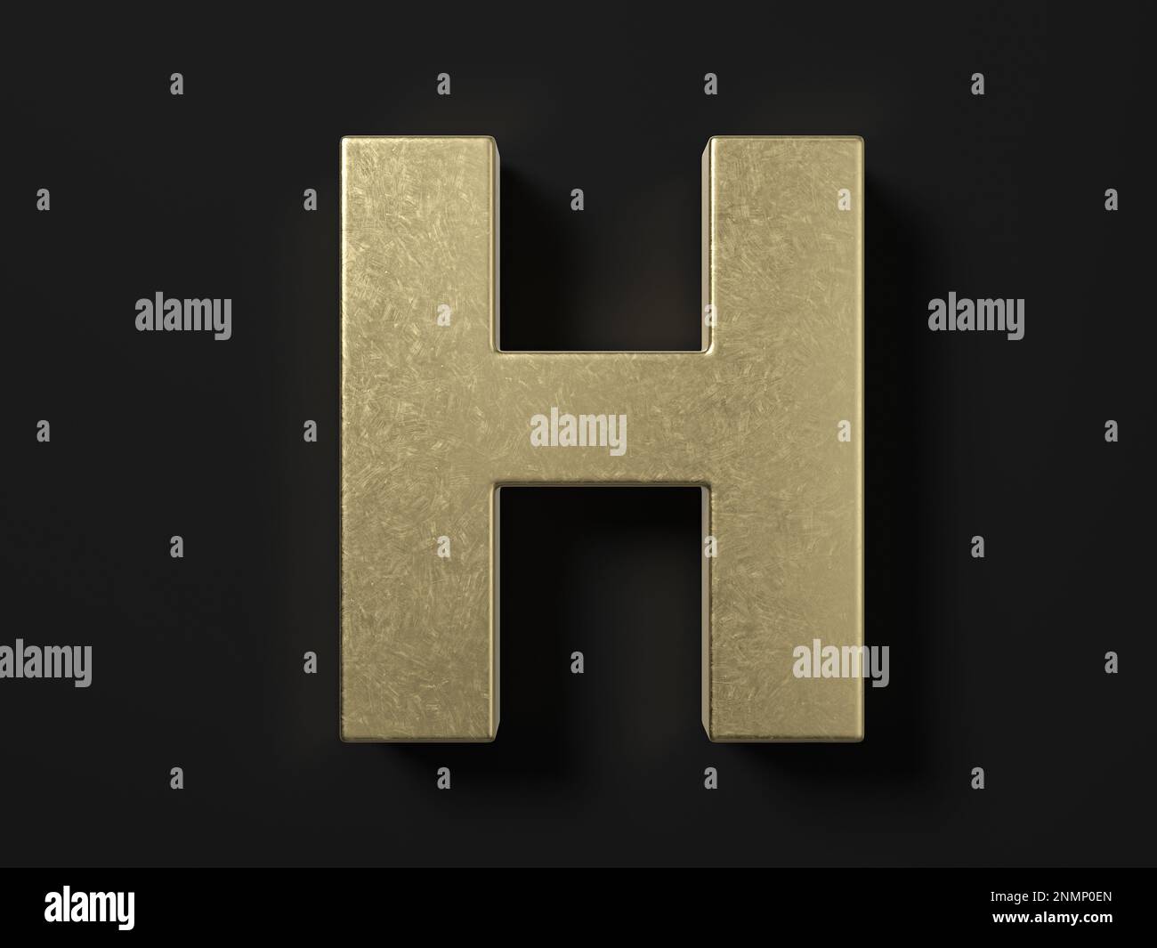 Gold letter H on a black background. 3d illustration Stock Photo - Alamy