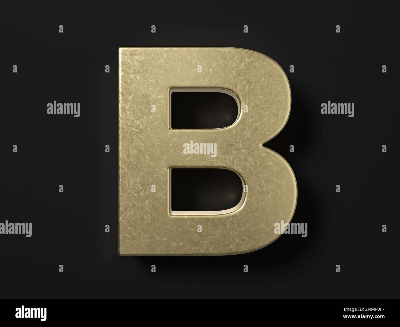 Gold letter B on a black background. 3d illustration Stock Photo - Alamy