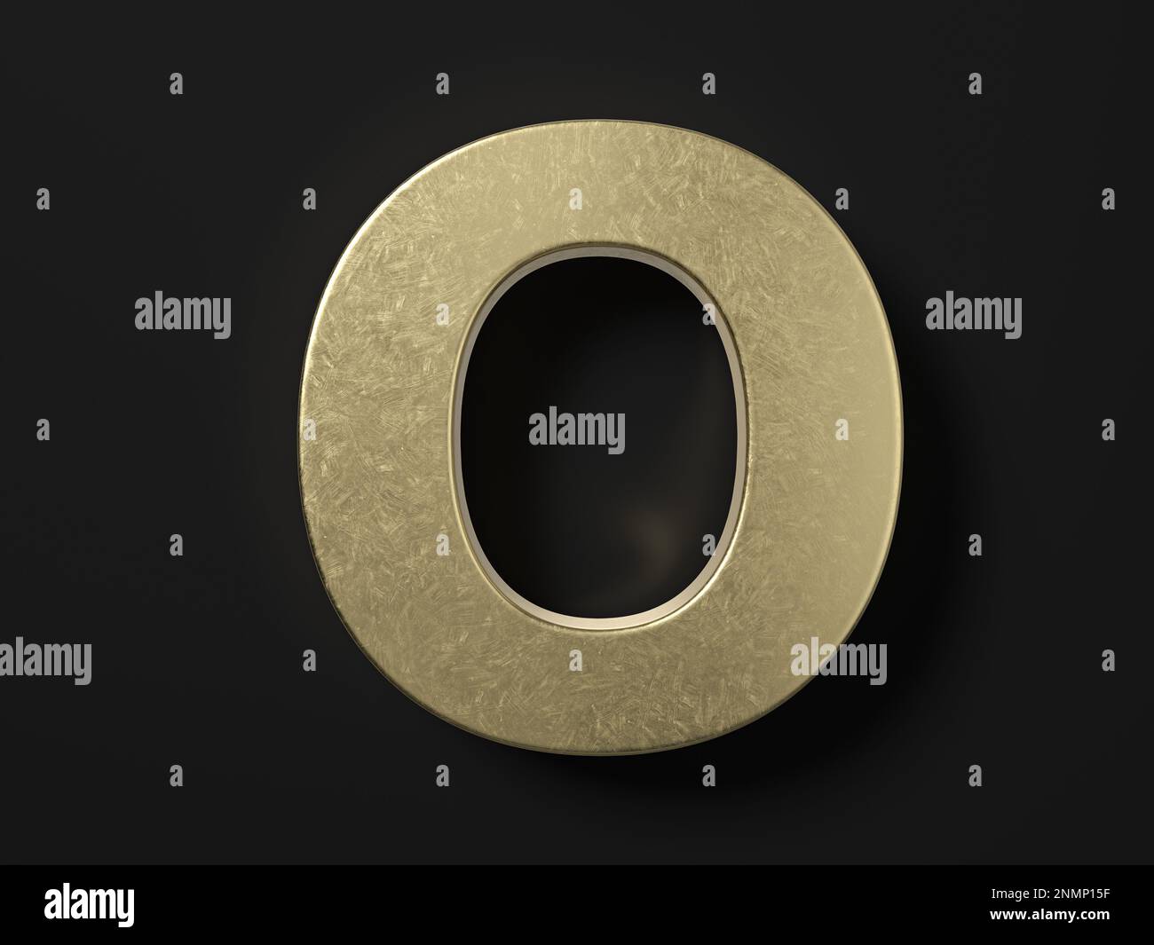 Gold letter O on a black background. 3d illustration Stock Photo - Alamy
