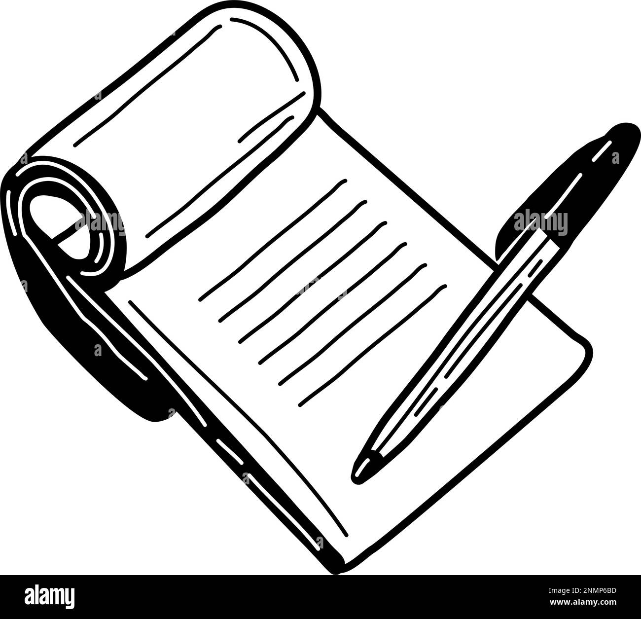 notepad and pen Stock Vector Image & Art - Alamy