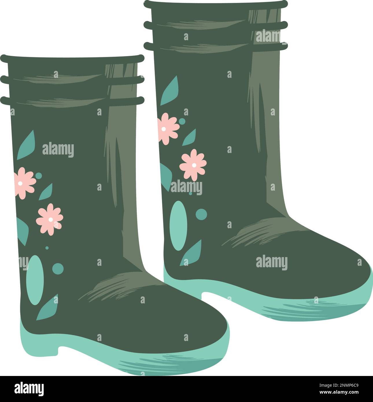 gardening rubber boots Stock Vector Image & Art - Alamy