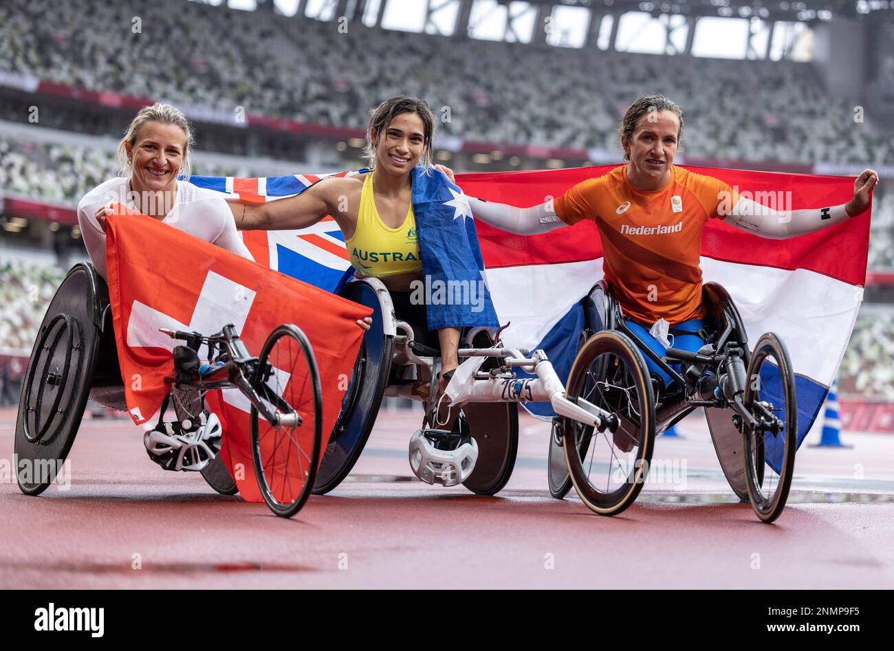 Silver medallist Manuela Schaer of Switzerland, gold medallist Madison ...