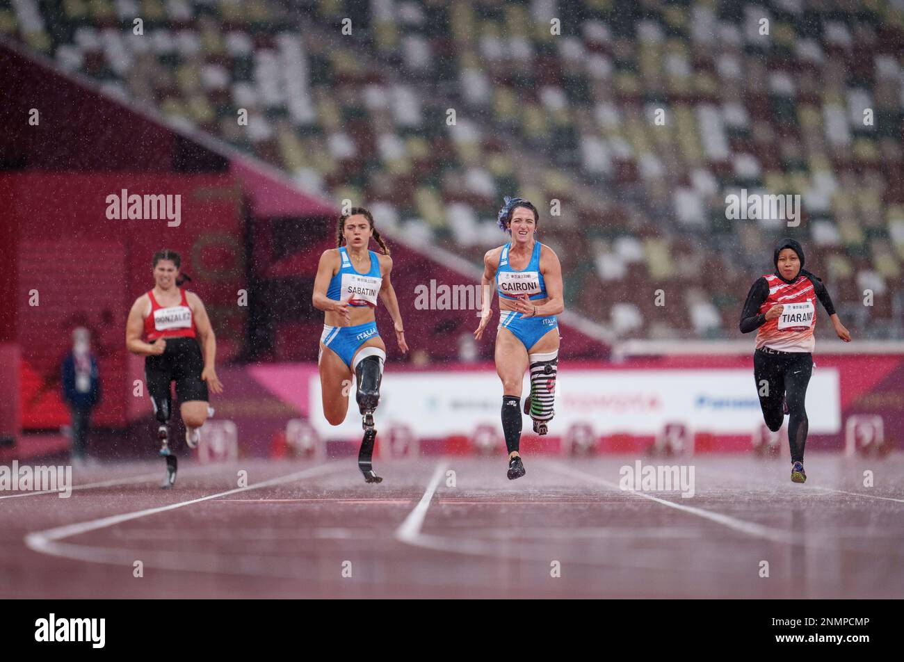 Ambra Sabatini of Italy is ahead of Martina Caironi ITA in the ...