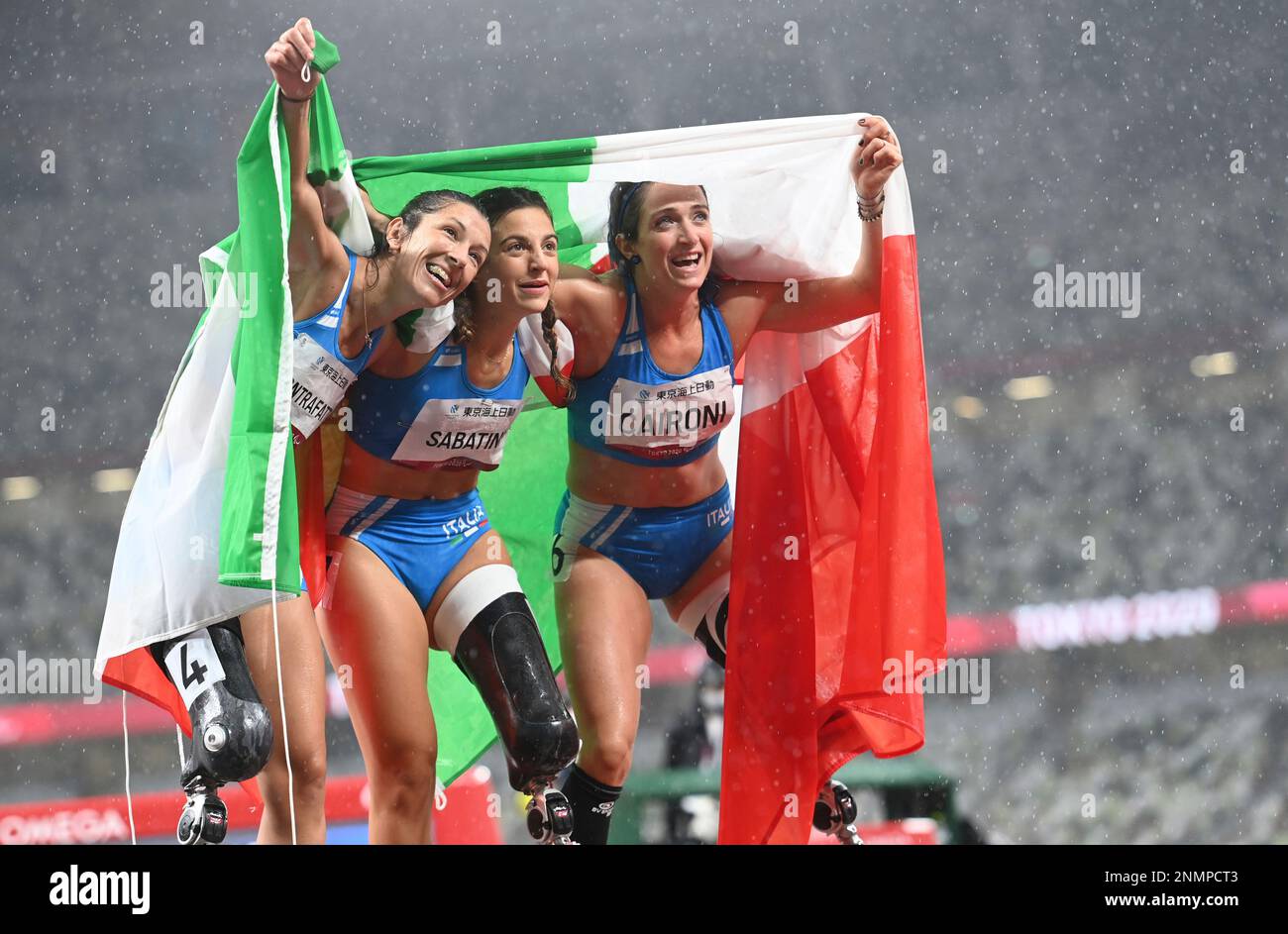(L to R) Italy's CONTRAFATTO Monica Graziana, bronze, SABATINI Ambra ...