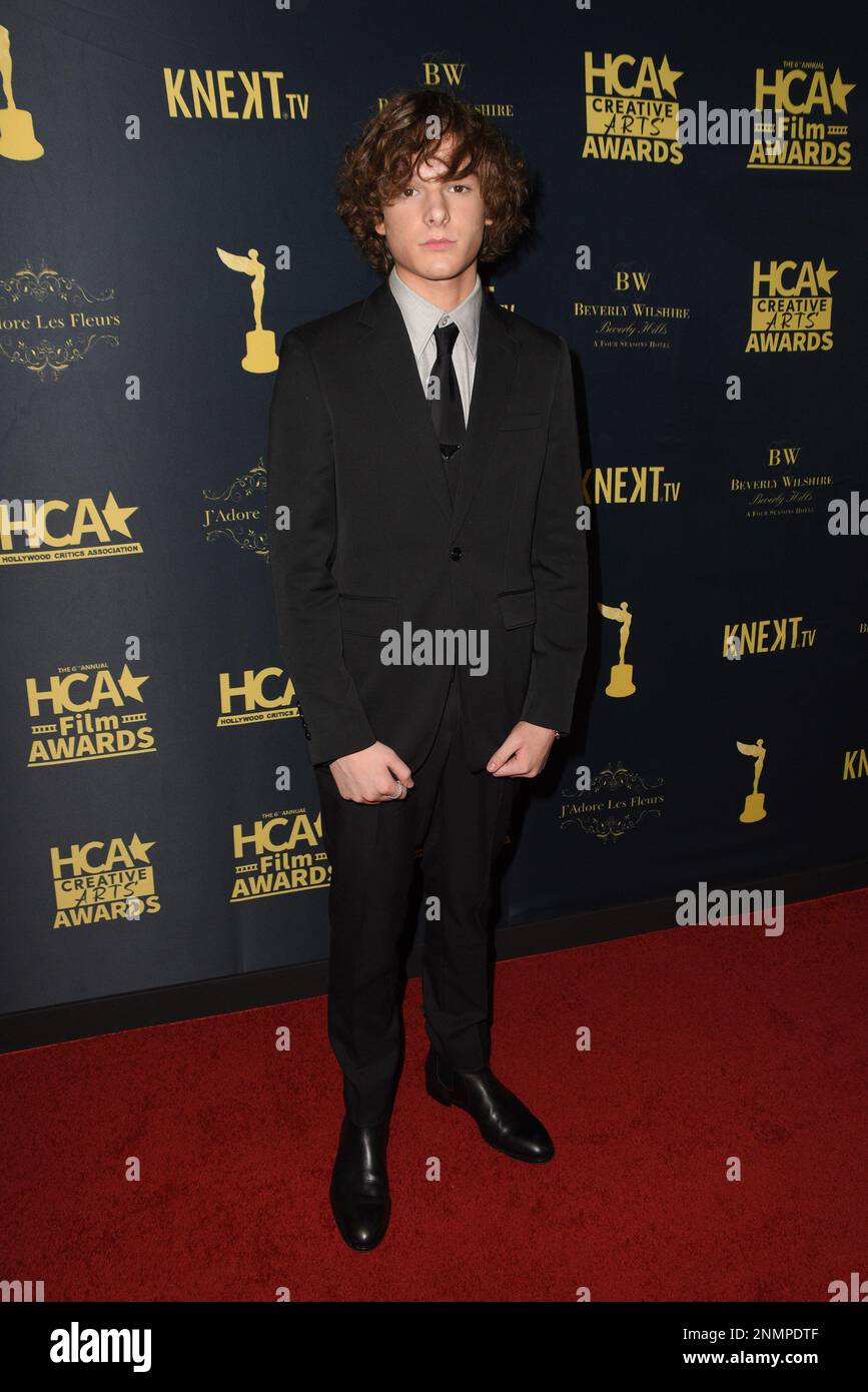 Mason Thames attends the red carpet of the 2023 HCA Film Awards. Photo ...