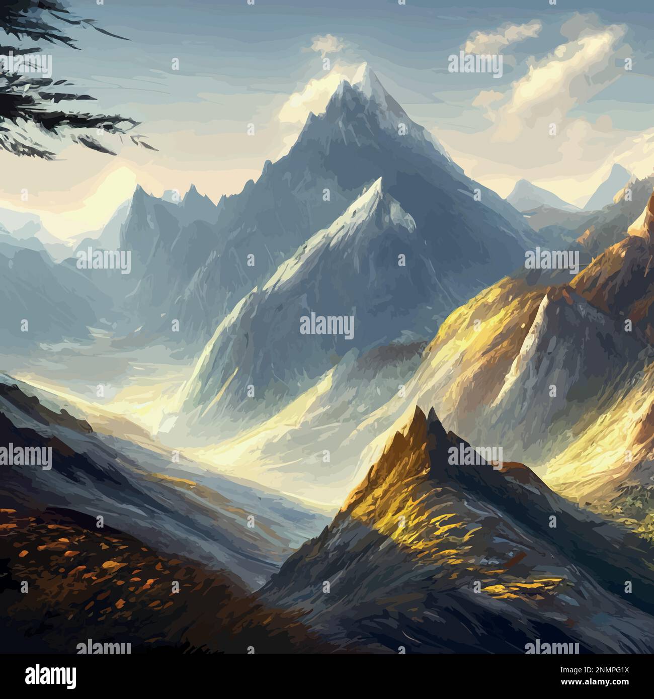 Discover the alps Stock Vector Images - Alamy