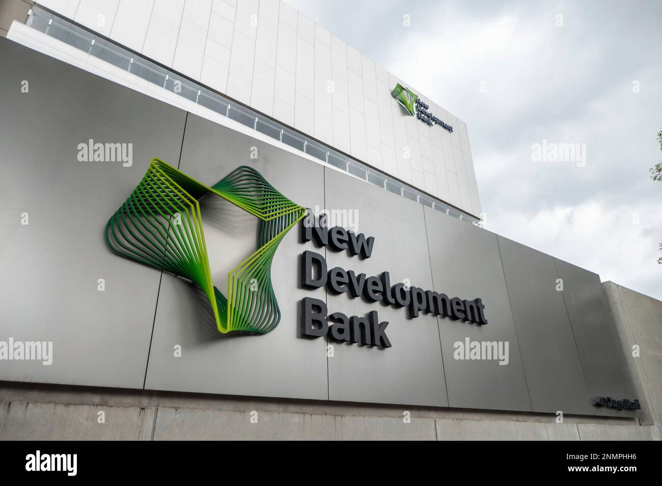 A view of the headquarters buildings of New Development Bank (NDB) in ...