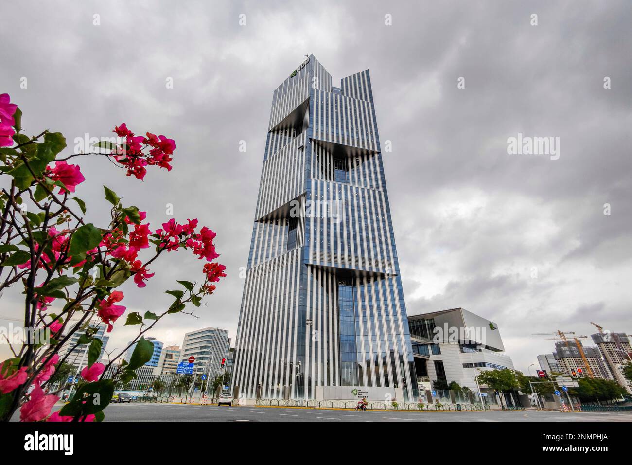 A view of the headquarters buildings of New Development Bank (NDB) in ...