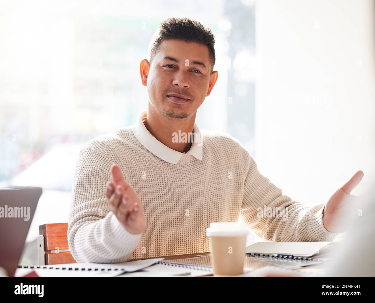 Interview, accounting and finance with a business man in the boardroom ...