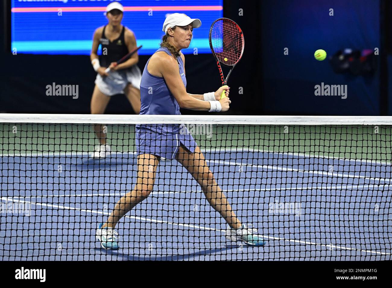 Kaitlyn Christian during a Women's Doubles match at the 2021 US Open ...