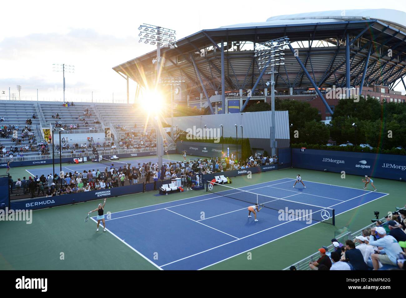 A general view during a Women's Doubles match at the 2021 US Open ...