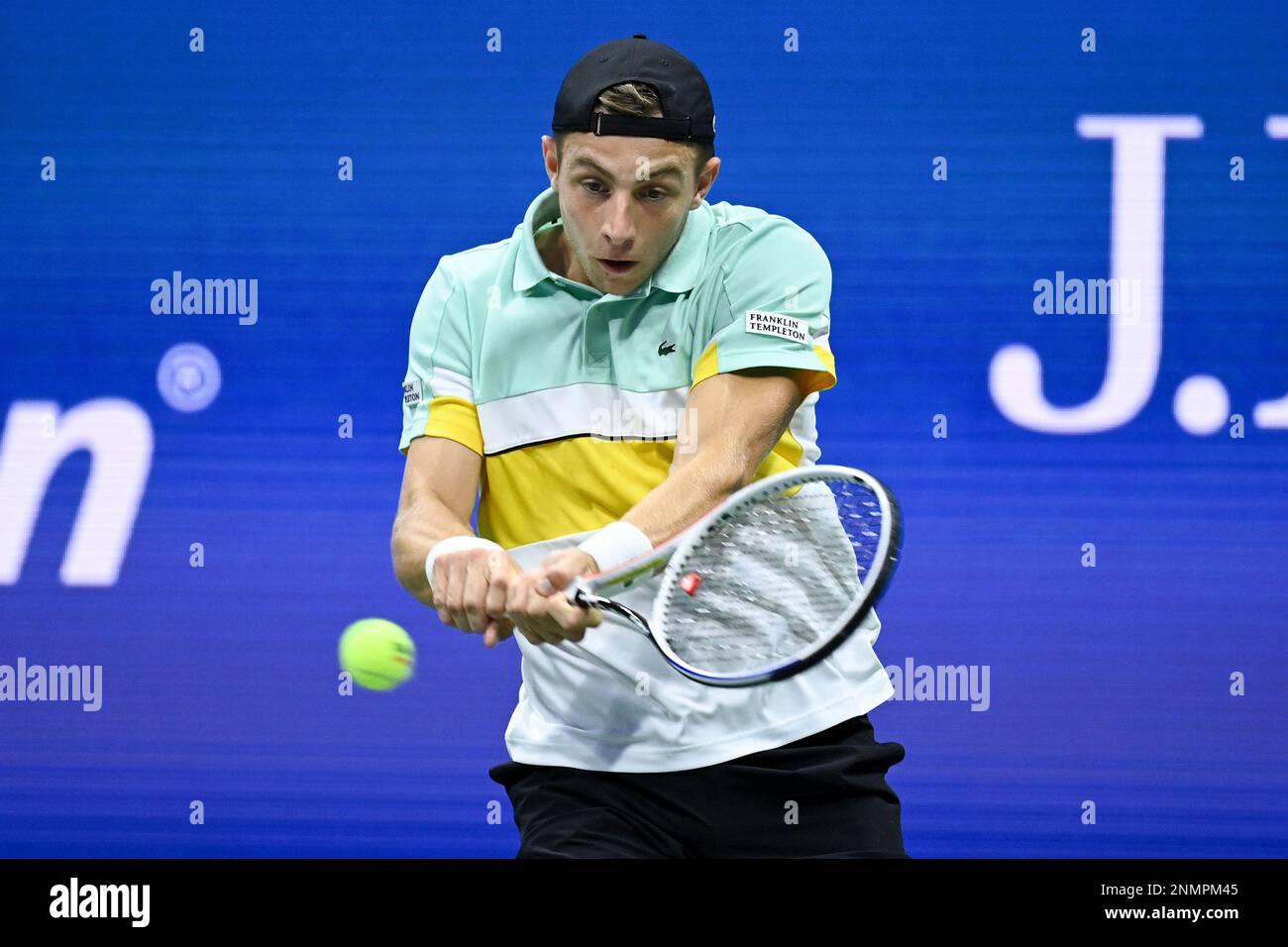 Tallon Griekspoor in action during a Men's Singles match at the 2021 US ...