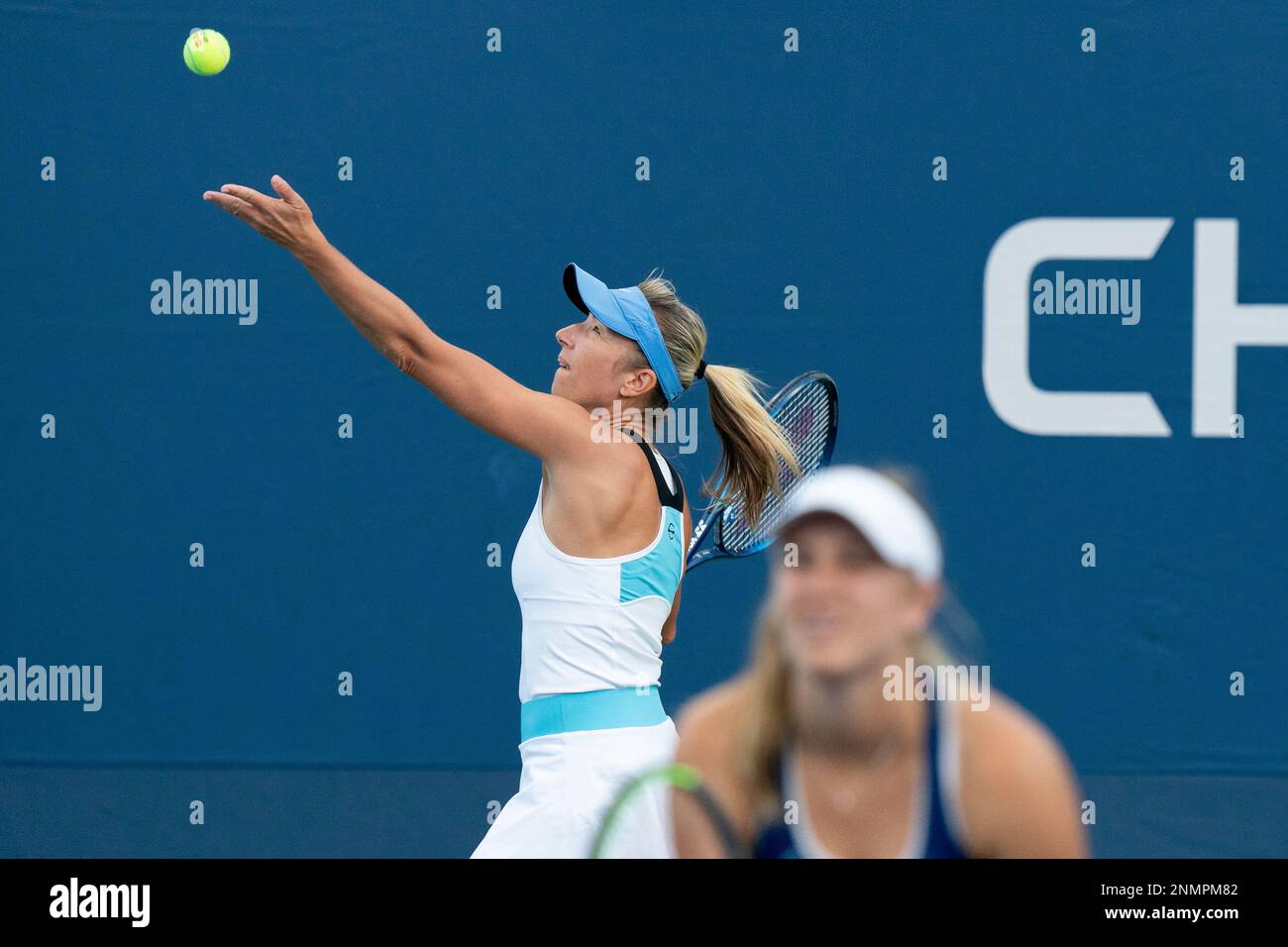 Květa Peschke in action during a Women's Doubles match at the 2021 US ...