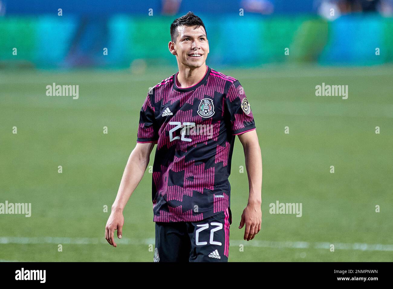 DENVER, CO - JUNE 06: Mexico forward Hirving Lozano (22) looks on in ...