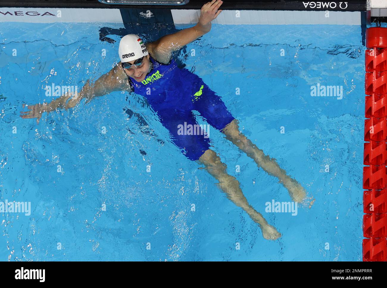 Hungary's PAP Bianka reacts after winning the Women's 100m Backstroke ...