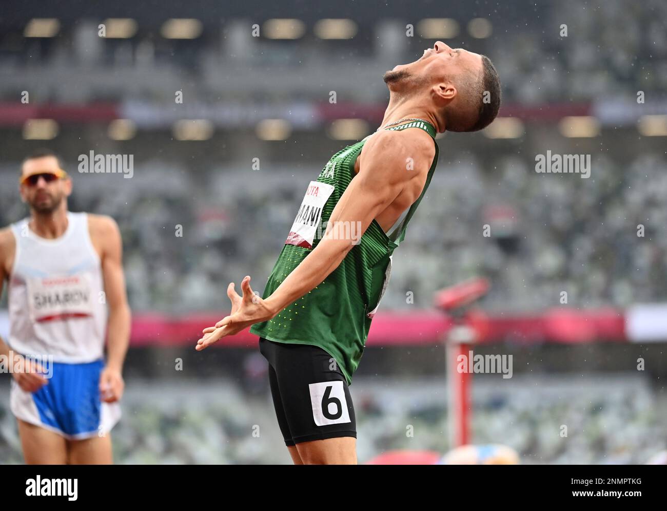 Algeria's ATHMANI Skander Djamil reacts after winning the Men's 400m ...