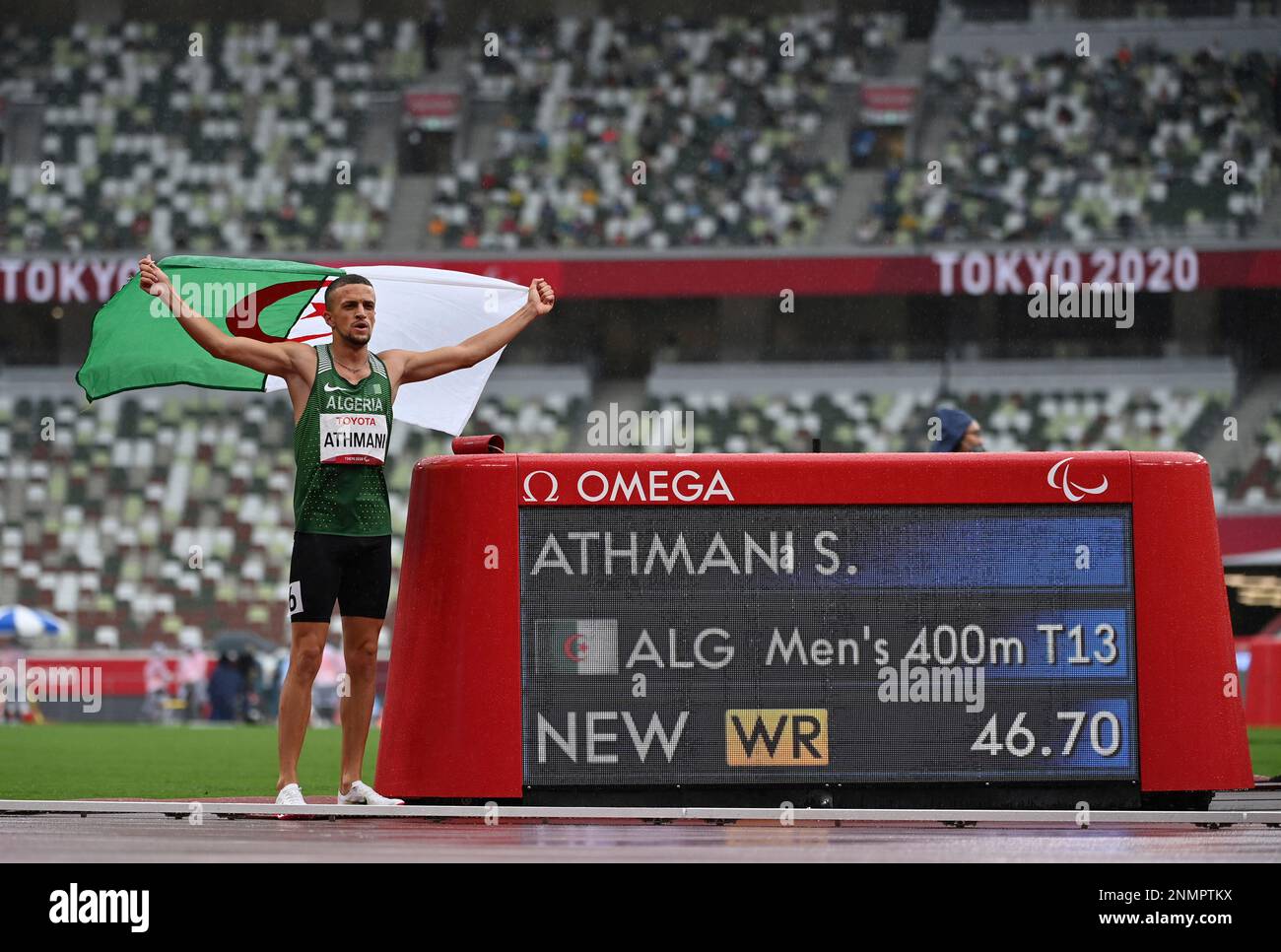 Algeria's ATHMANI Skander Djamil poses for a photo after winning the ...