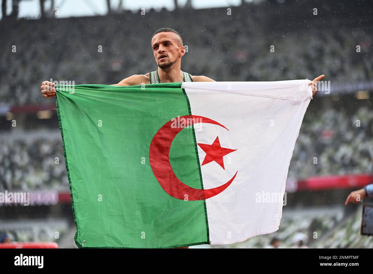Algeria's ATHMANI Skander Djamil poses for a photo after winning the ...