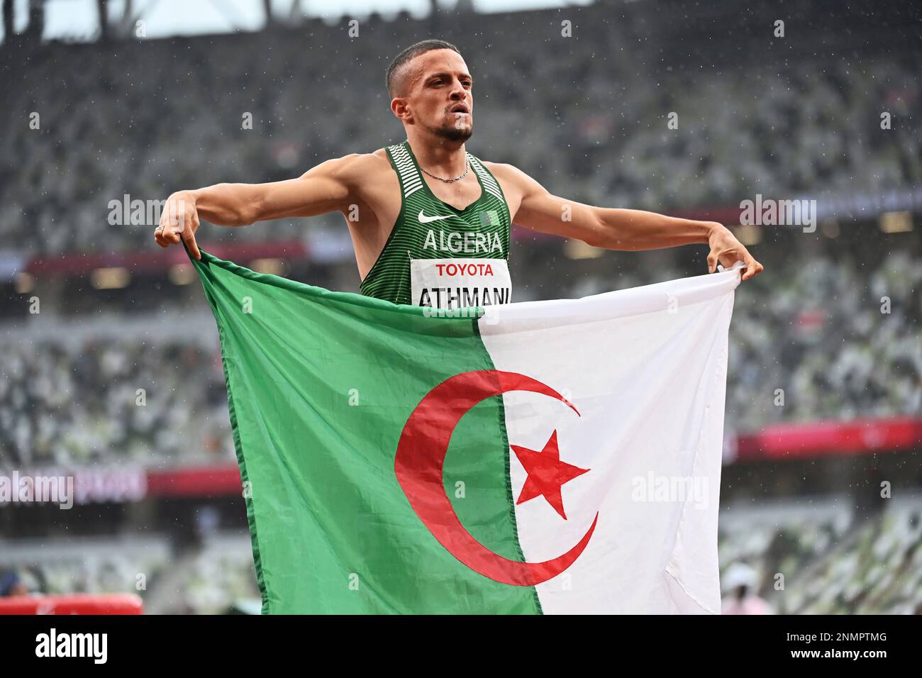Algeria's ATHMANI Skander Djamil poses for a photo after winning the ...