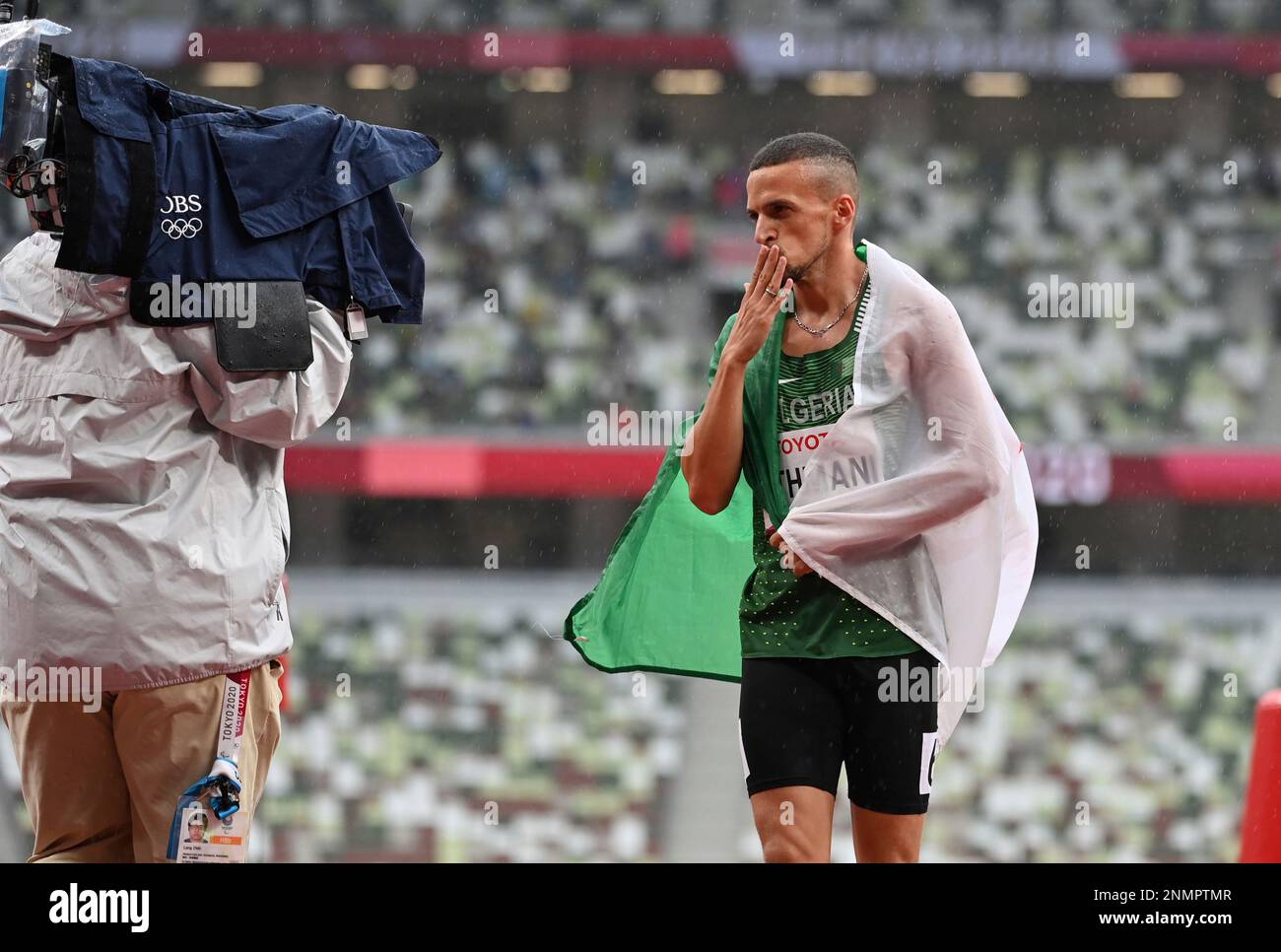 Algeria's ATHMANI Skander Djamil poses for a photo after winning the ...