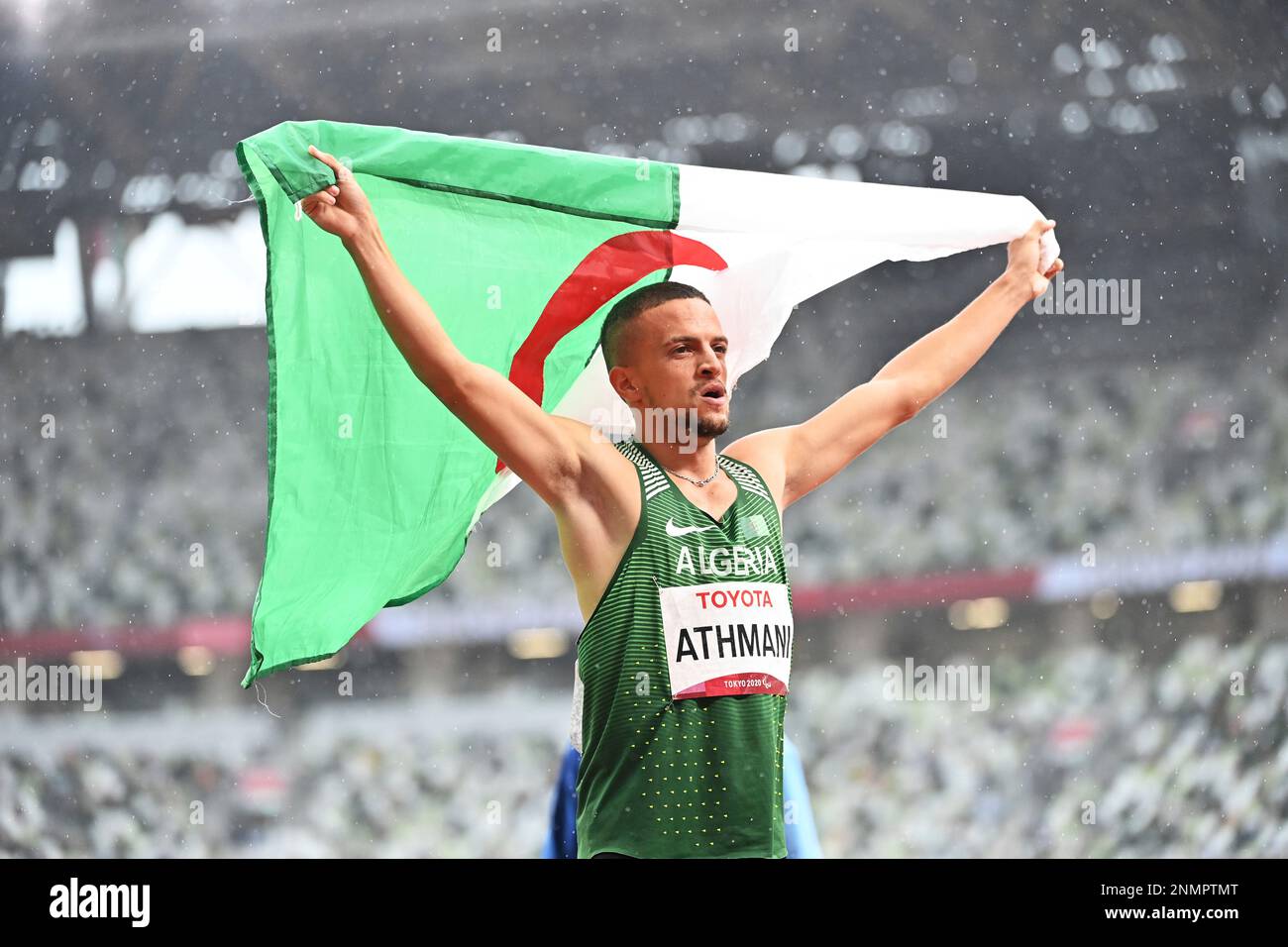 Algeria's ATHMANI Skander Djamil poses for a photo after winning the ...