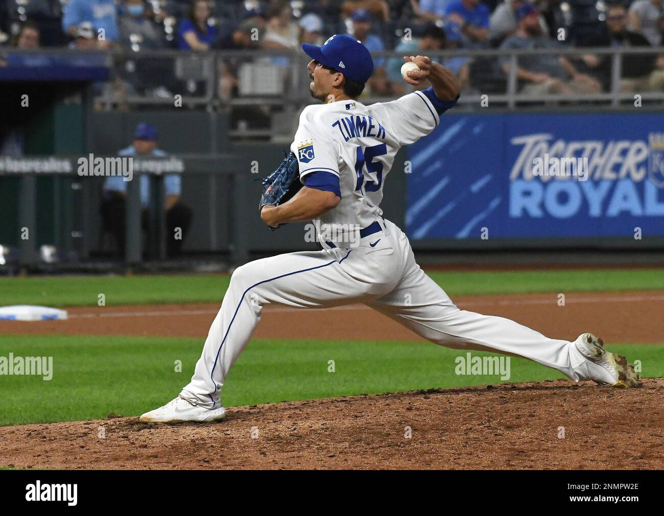 KANSAS CITY, MO - AUGUST 31: Kansas City Royals pitcher Kyle Zimmer (45 ...