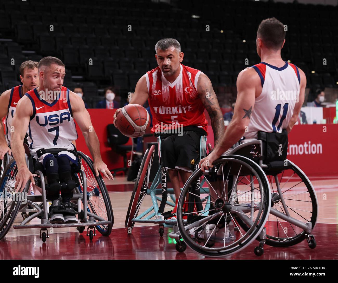 Turkey's PAYE Michael struggles to keep a ball in the quarter 1 of ...