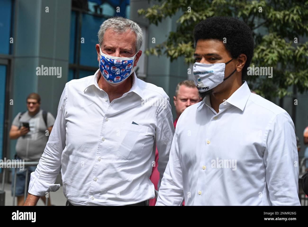 Photo by: NDZ/STAR MAX/IPx 2021 8/31/21 Mayor Bill de Blasio and his ...