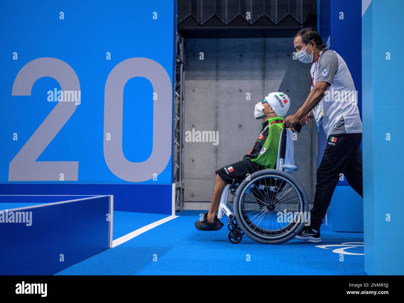 Mexico's Cristopher Tronco arrives for the start of the Men's 50m ...