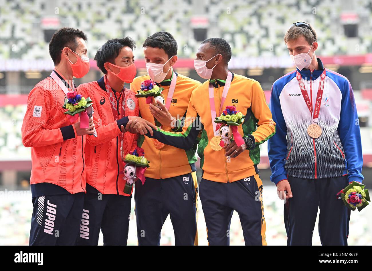 (L-R) WADA Shinya of Japan, JACQUES Yeltsin of Brazil and RUDAKOV Fedor ...