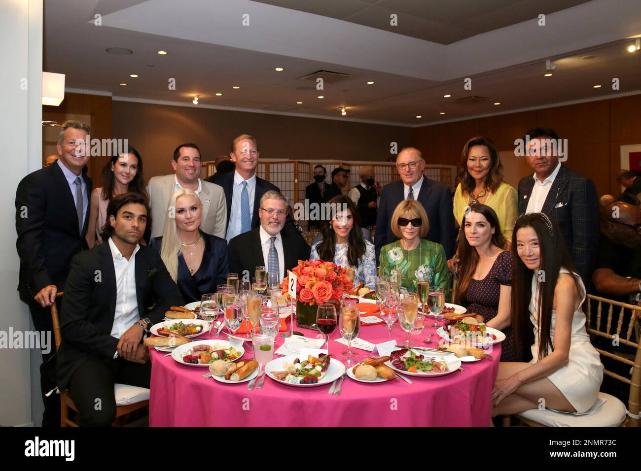 From left, Diego Osorio, Lindsay Vonn, Dan Faber, Y. David Scharf ...