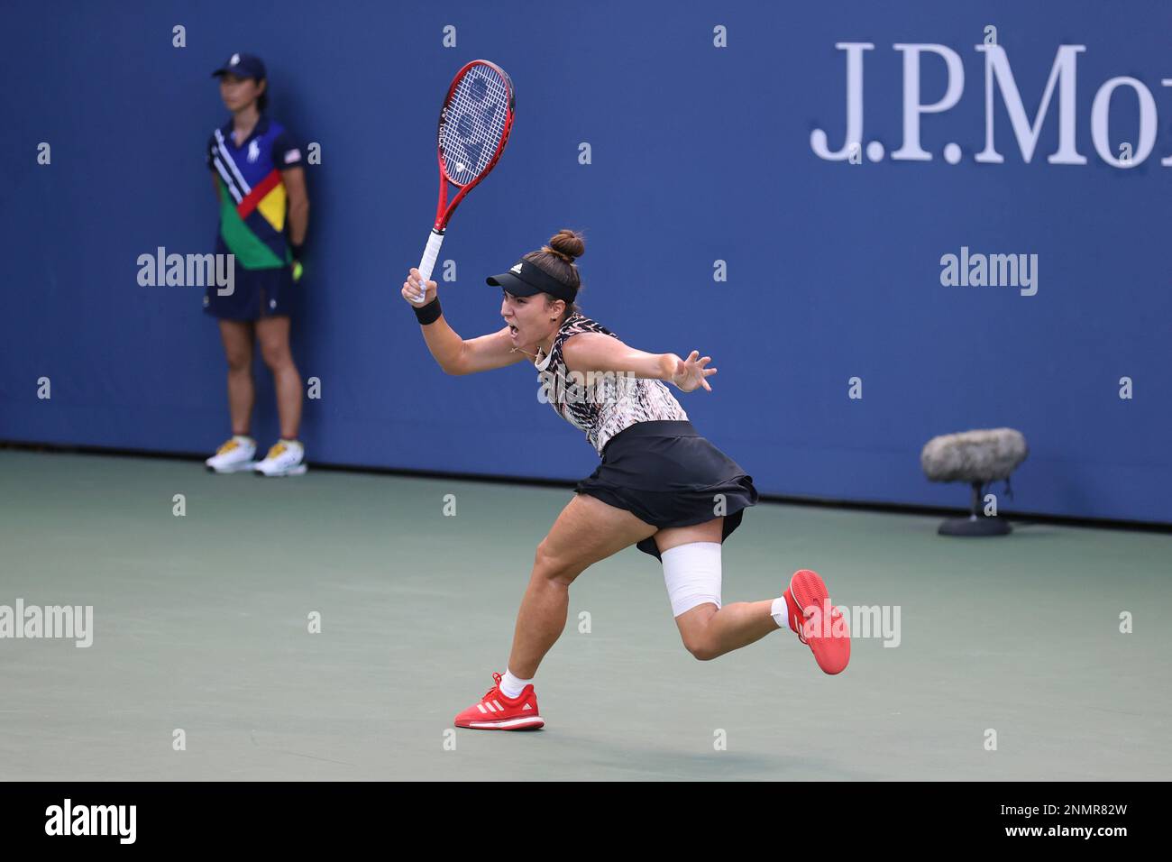 Elena-Gabriela Ruse returns a shot to Marketa Vondrousova during a ...