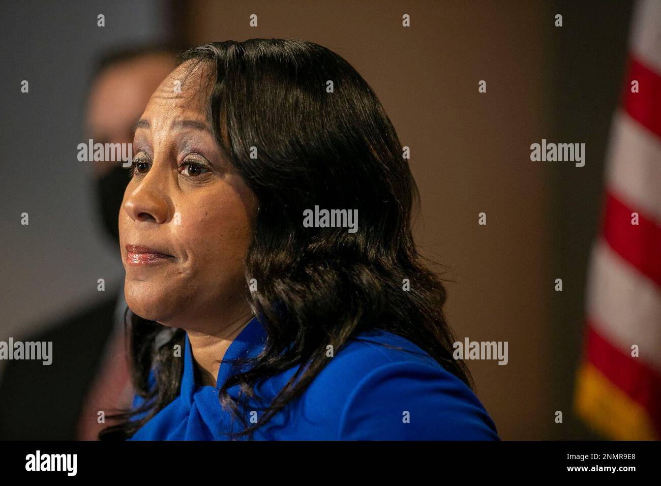 Fulton County District Attorney Fani Willis speaks during a press ...