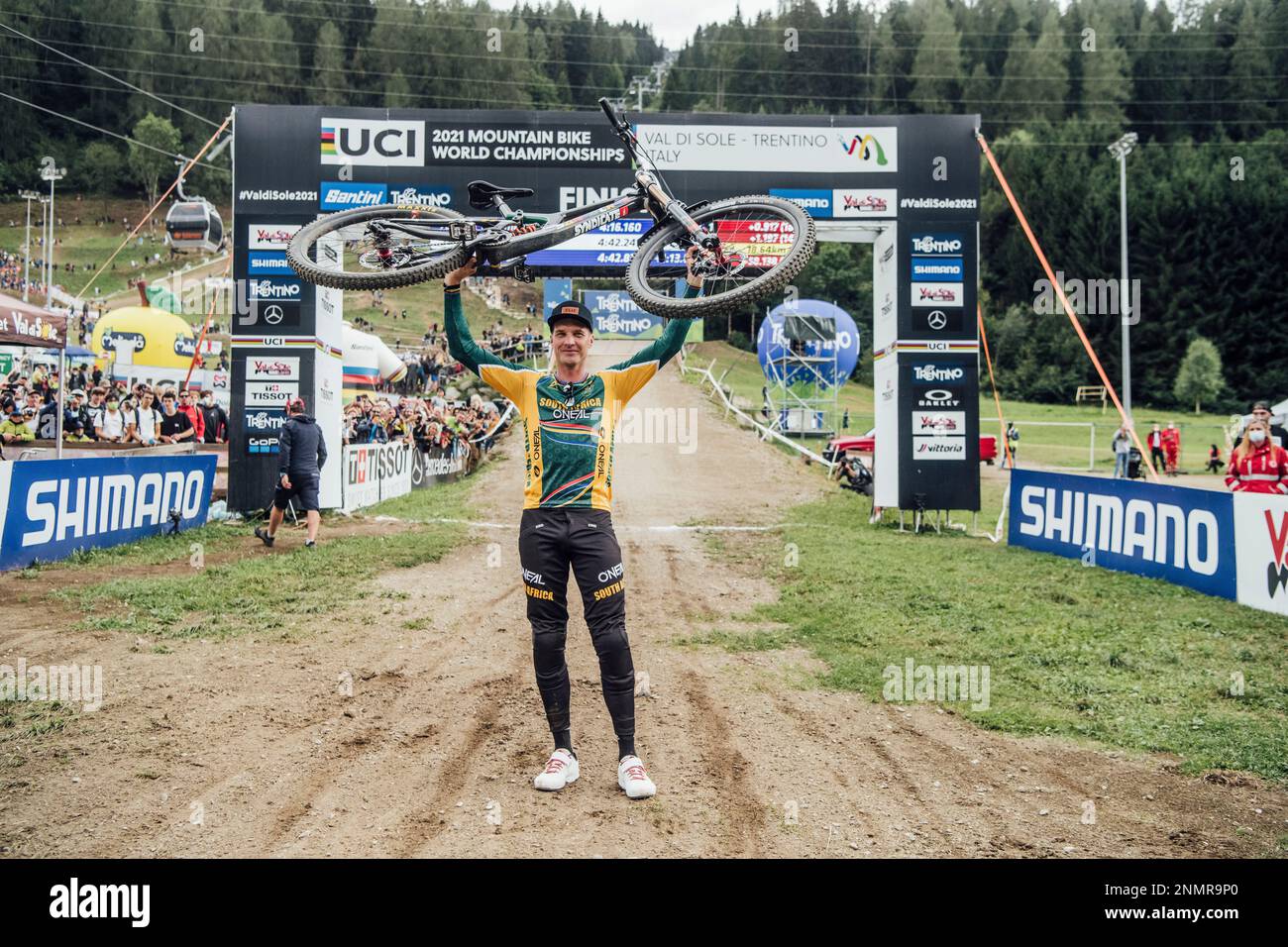 Myriam Nicole produced a perfect run to win the downhill title at the ...