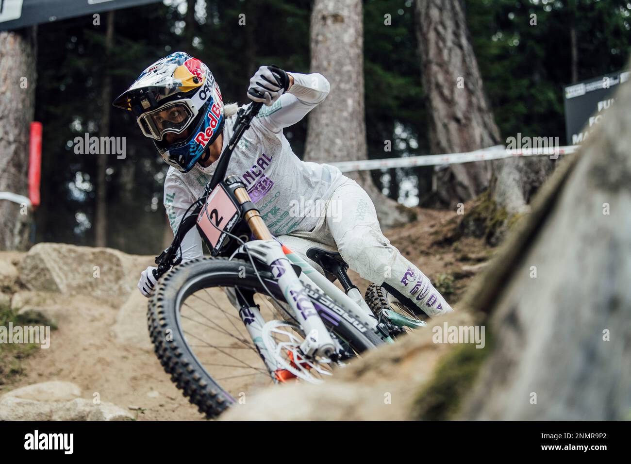 Myriam Nicole produced a perfect run to win the downhill title at the UCI Mountain Bike World ...