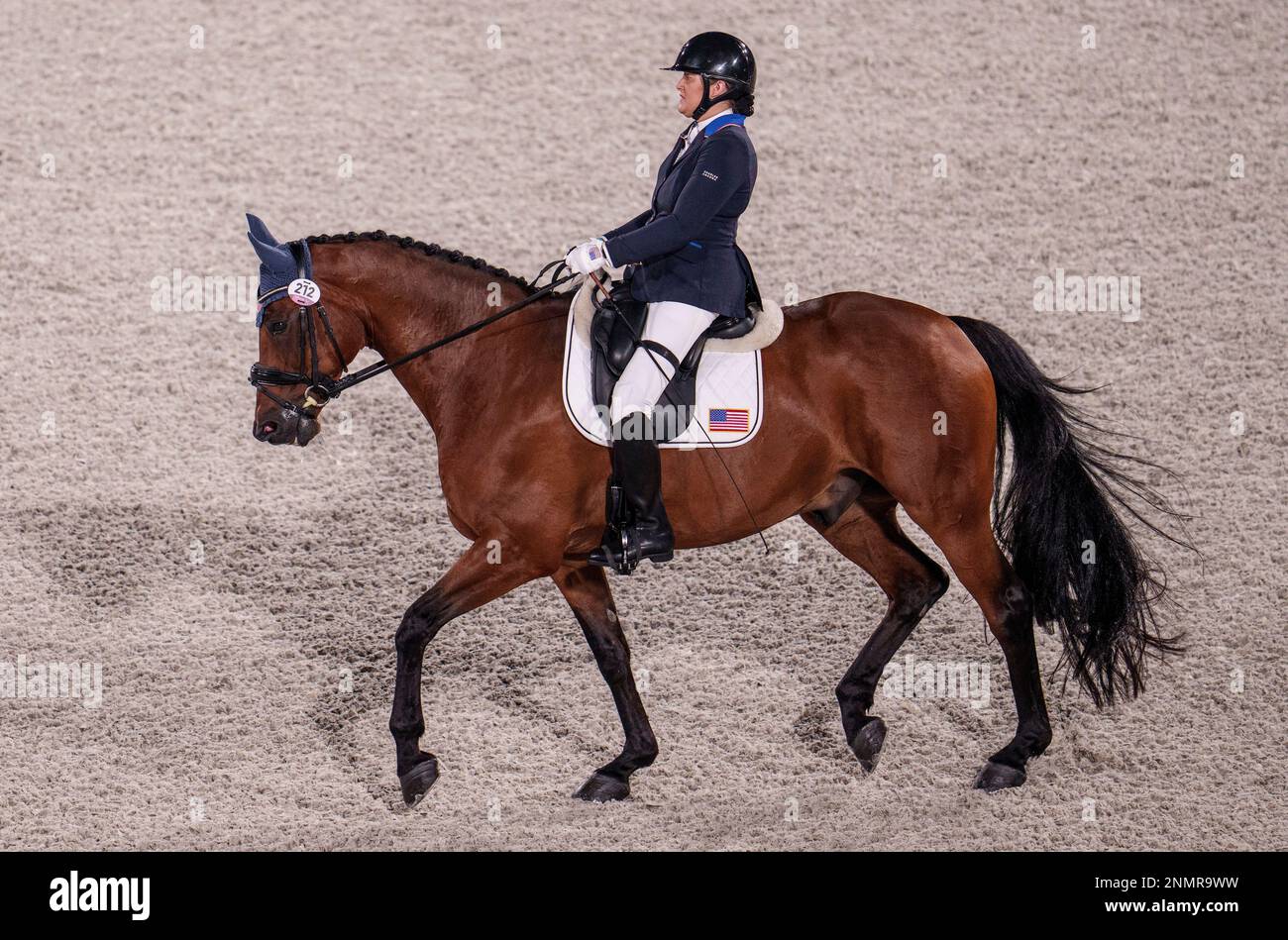 USA's Beatrice De Lavalette competes on Clarc in the Dressage ...