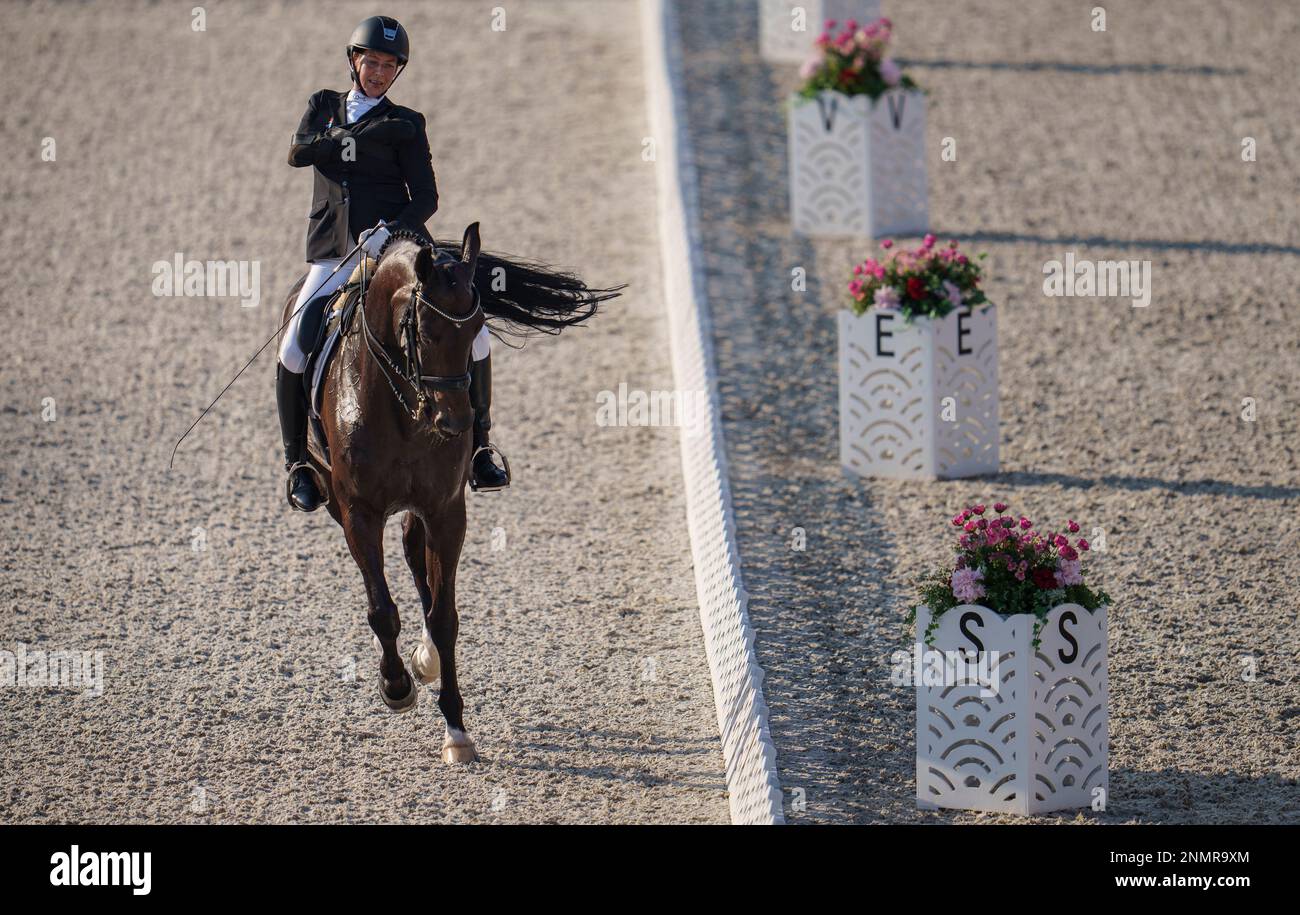 South Africa's Philippa Johnson-Dwyer competes on Just In Time in the ...