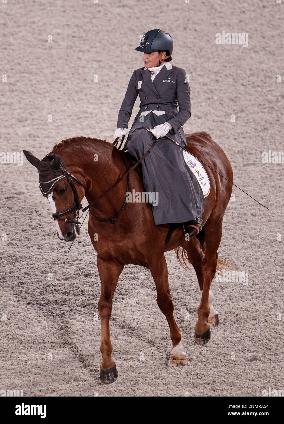 Belgium's Barbara Minneci competes on Stuart in the Dressage Individual ...